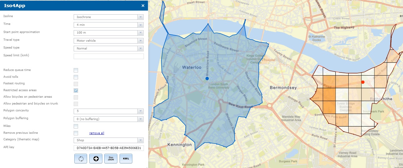Isochrones Map (Travel Time Map) and Isodistances Map (5.0.6)